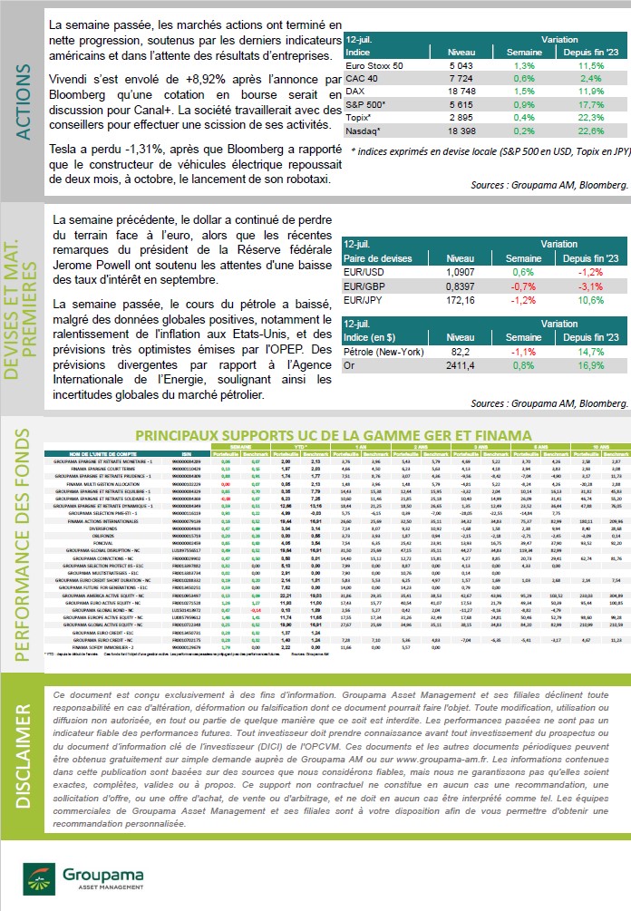 Flash Hebdo - Groupama Épargne Salariale